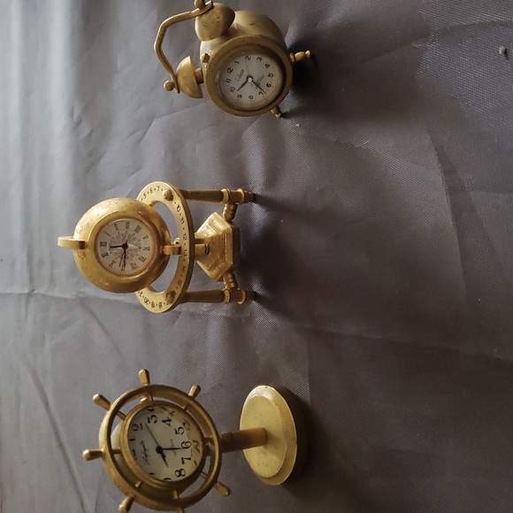 unknown | Other | Vintage Brass Mini Clocks | Poshmark
